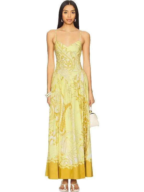 Hemant & Nandita Long Dress - Light Yellow