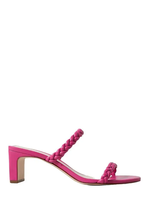 PORTE & PAIRE Braided Leather Mules - Pink