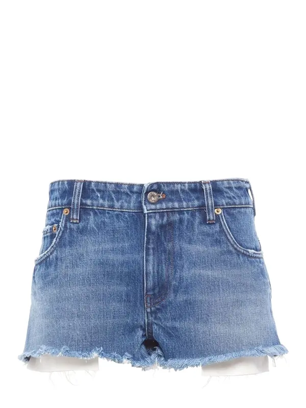 Miu Miu Denim Mini Shorts - Blue