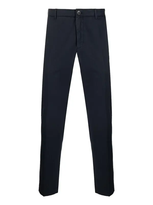 Incotex Mid-rise Tapered Trousers - Blue