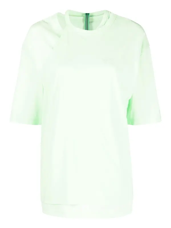 Y3 Layered Logo-print T-shirt - Green