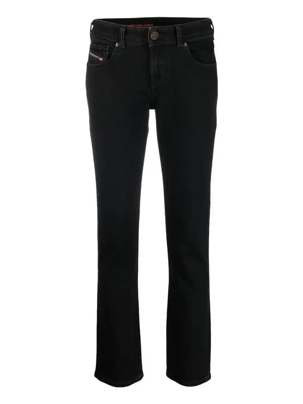 DIESEL® Low-rise Flared Crop Jeans - Black