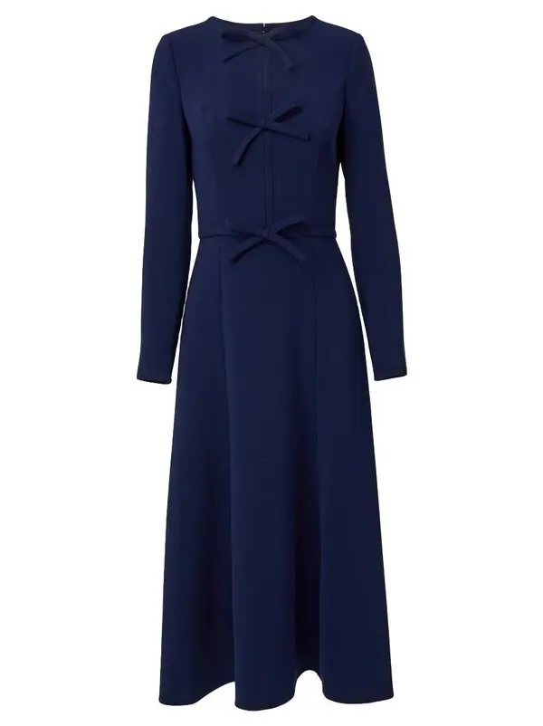 Carolina Herrera Icon Triple Bow Midi-dress - Midnight