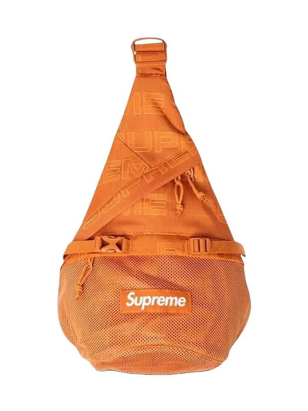 Supreme Logo-patch Sling Bag - Orange