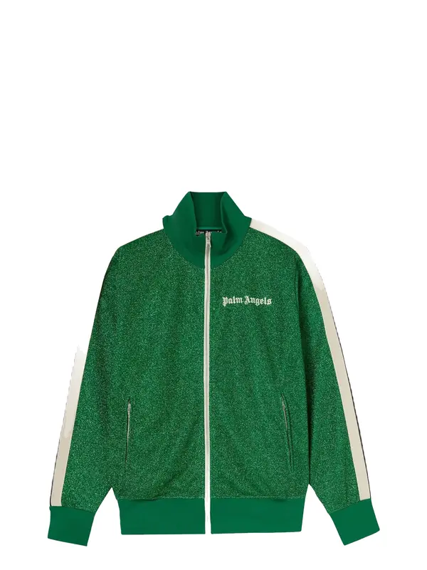 Palm Angels Glitter Lurex Track Jacket - Green
