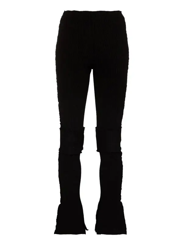TALIA BYRE Knitted Flared Trousers - Black