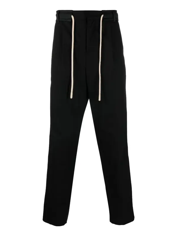 Palm Angels Side-stripe Straight-leg Trousers - Black