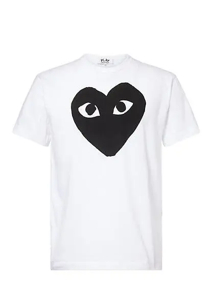 Play Comme Des Garcon Heart Logo T-shirt Xxl - White