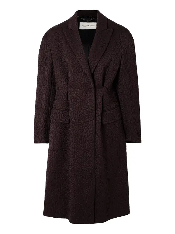 Dries Van Noten Cloqué Coat - Brown