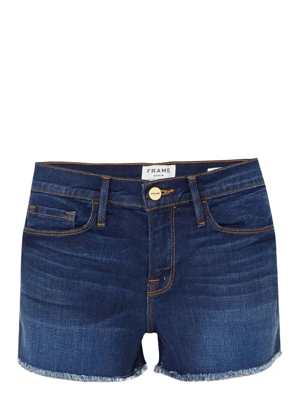 FRAME Le Cutoff Denim Shorts - Blue