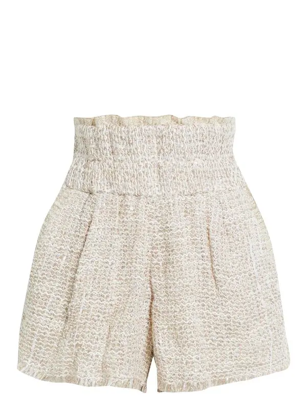 IRO PARIS Ournisa Metallic Tweed Shorts - Beige