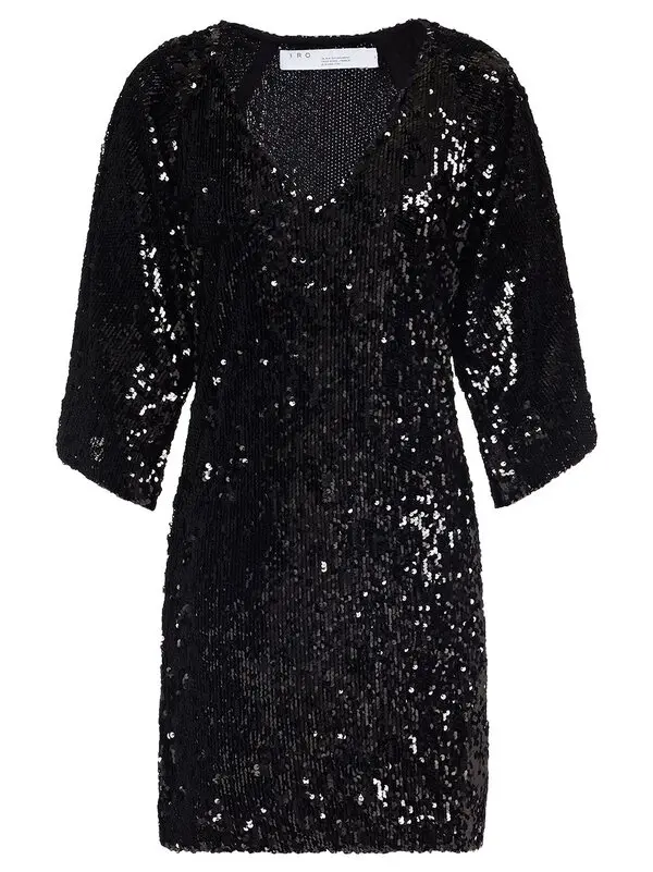 IRO PARIS Minia Sequined Tulle Mini Dress - Black