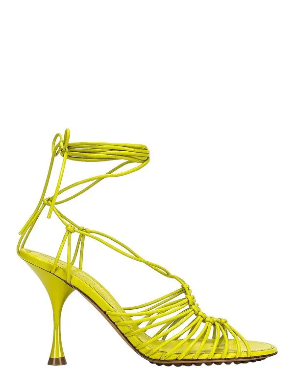 Bottega Veneta Dot Lace Up Sandals - Kiwi
