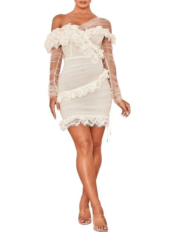 House Of Cb Sorrel Tulle Mini Dress - Ivory
