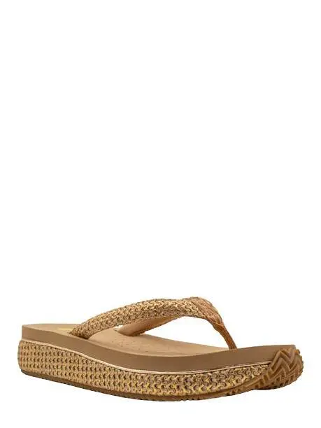 VOLATILE Palau Platform Flip Flop - Gold