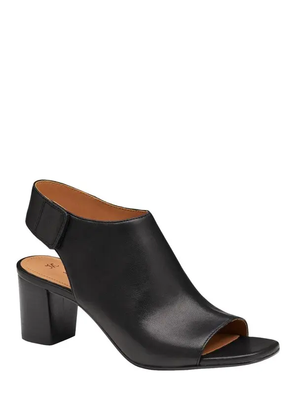 Johnston & Murphy Evelyn Open Toe Bootie - Black Glove
