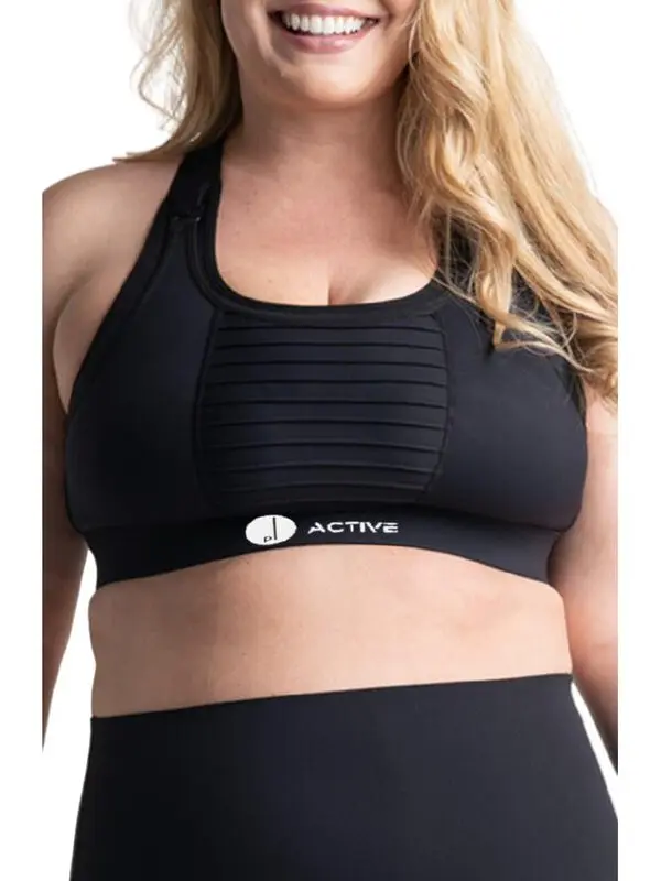 PREGGO LEGGINGS Kahina Active Maternity/nursing Sports Bra - Black