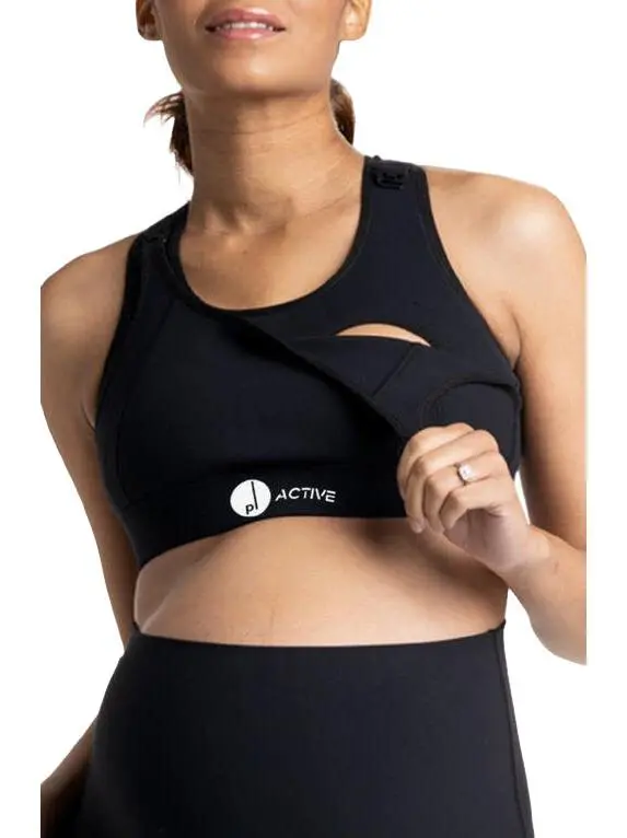 PREGGO LEGGINGS Sima Active Nursing/maternity Sports Bra - Black