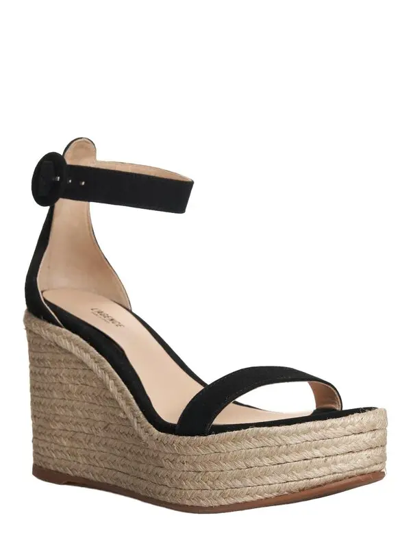 L'Agence Elysee Espadrille Platform Sandal - Black