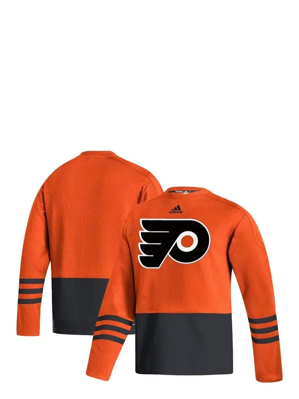Adidas Philadelphia Flyers Logo Aeroready Pullover Sweater - Orange
