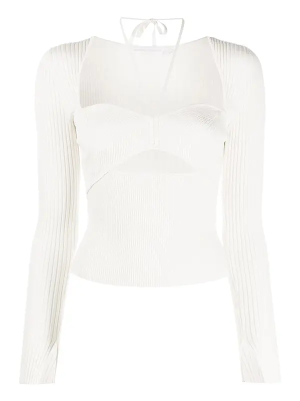 Simkhai Alexia Knitted Top - White