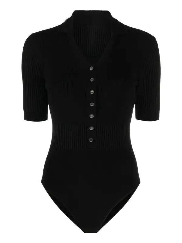 Jacquemus Le Body Yauco Polo Bodysuit - Black