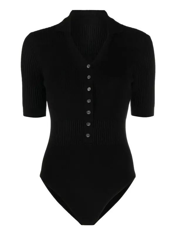 Jacquemus Le Body Yauco Polo Bodysuit - Black