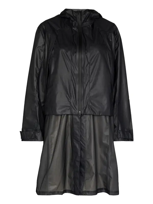 Y3 Hooded Midi Raincoat - Black