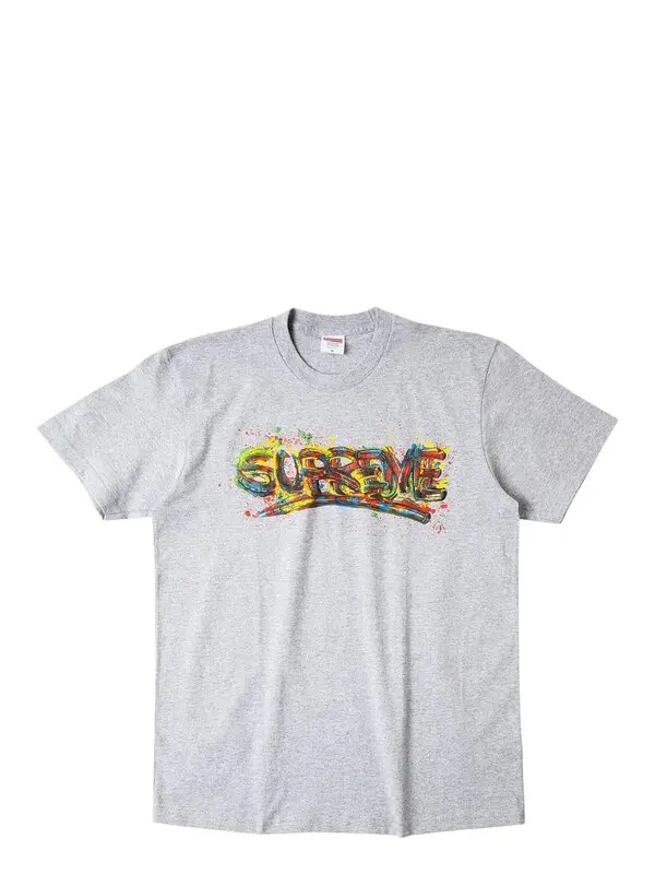 Supreme Paint Logo T-shirt - Grey