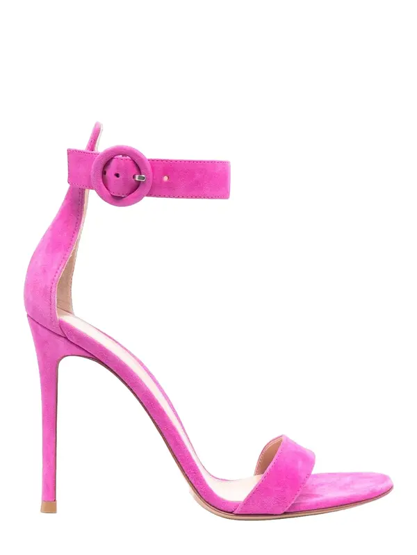 GIANVITO ROSSI Portofino 105mm Suede Sandals - Pink
