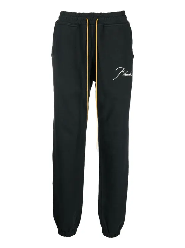 Rhude Logo-embroidered Track Pants - Black