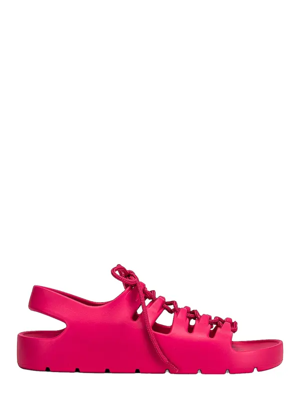 Bottega Veneta Jelly Lace Up Sandals - Cranberry