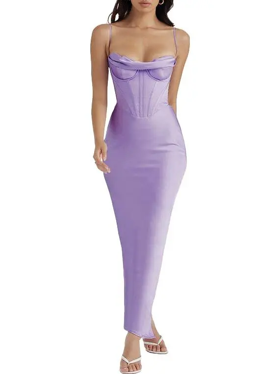 House Of Cb Charmaine Corset Dress - Lavender