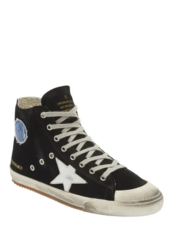 Golden Goose Francy High-top Sneakers - Black/silver/white Black