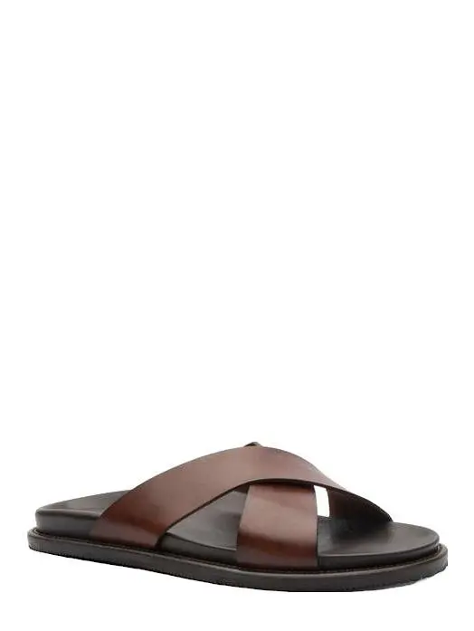 Gordon Rush Seaside Crisscross Slide Sandal - Brown