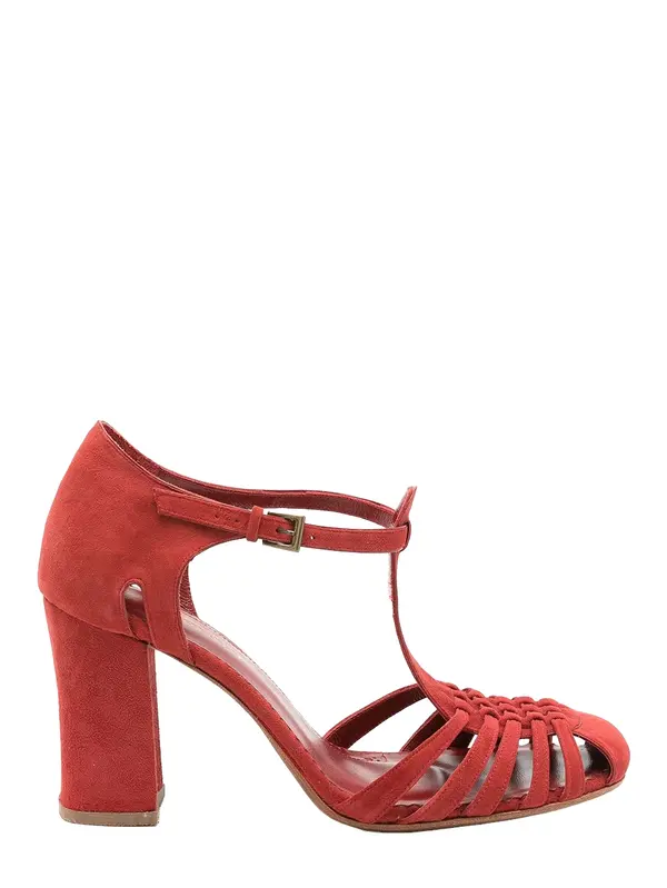 STUDIO CHOFAKIAN Salomé Bohème Pumps - Red