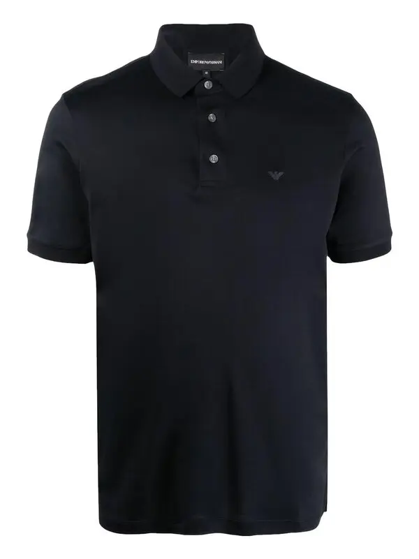 Emporio Armani Logo-print Polo Shirt - Blue
