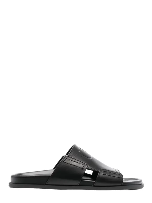 Valentino Garavani Vlogo Signature Slide Sandals - Black