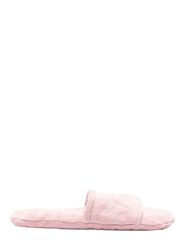 Versace Allover Logo Slippers - Pink