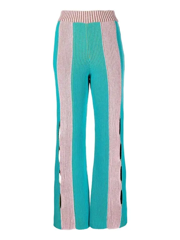 Andersson Bell Striped Knit Trousers - Pink