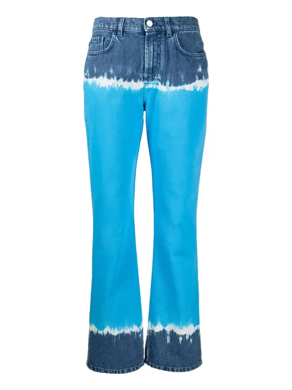 Alberta Ferretti Tie-dye Flared Jeans - Blue