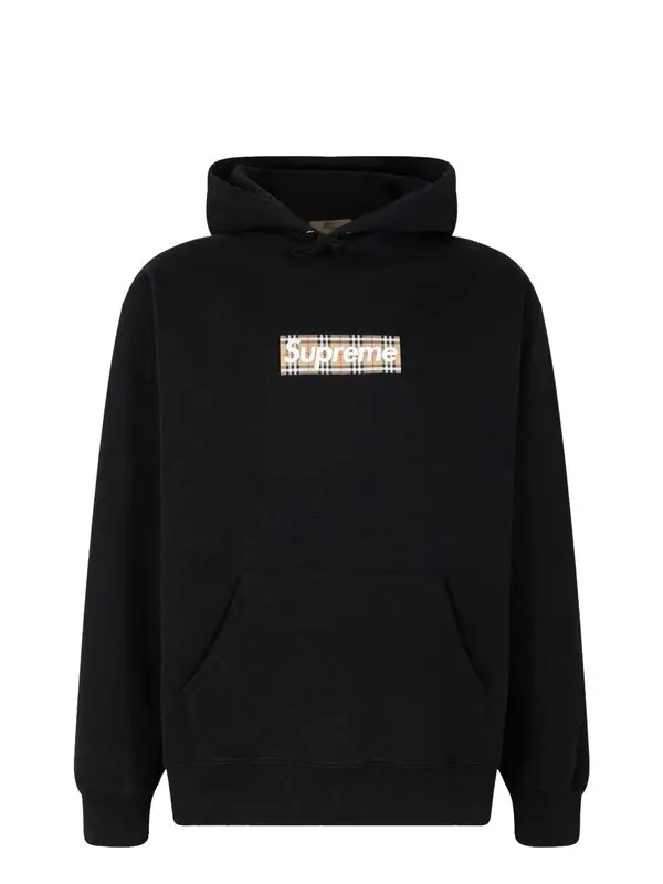 Supreme X Burberry Box Logo Hoodie - Black