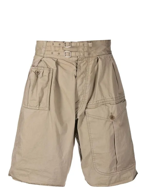 MAISON MARGIELA High-rise Cargo Shorts - Brown