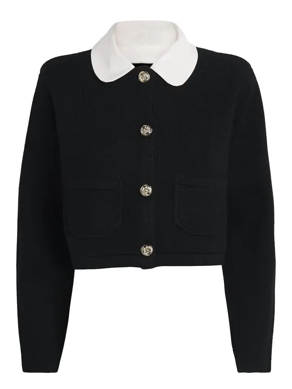 Claudie Pierlot Collared Wool-blend Cardigan - Black