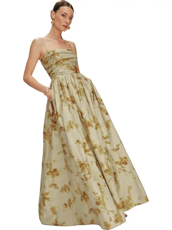REFORMATION Kastoria Maxi Dress - Gold