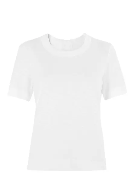 Whistles Rosa Double-trim Cotton-jersey T-shirt - White