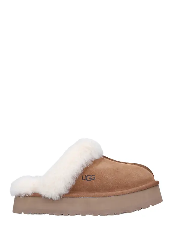 UGG Disquette Shearling-lined Suede Slippers - Tan