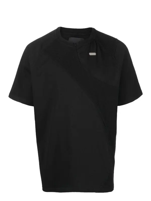 HELIOT EMIL Panelled Short-sleeved T-shirt - Black