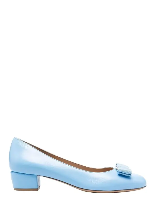FERRAGAMO Kitten Heel Pumps - Blue
