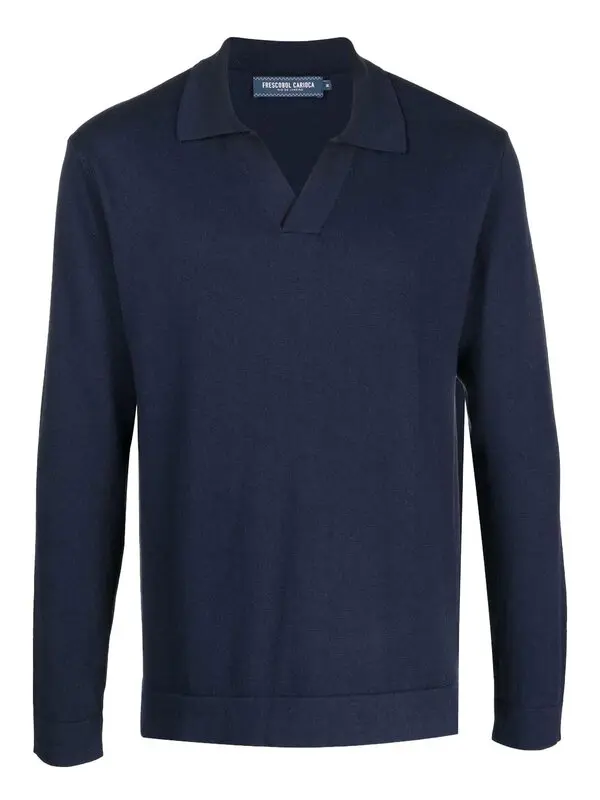 Frescobol Carioca Knit Polo Jumper - Blue